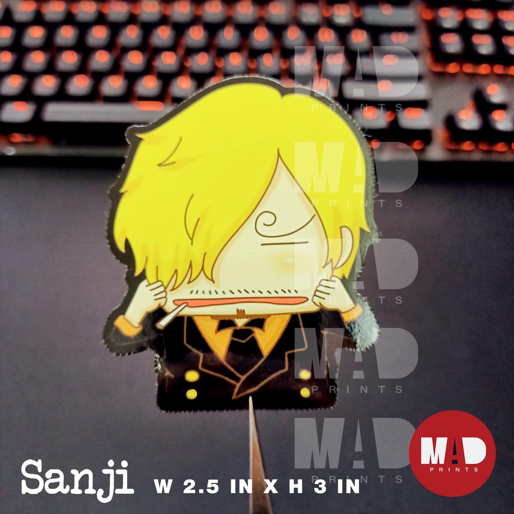 One Piece Cute Stickers - Luffy / Nami / Ussop / Zoro / Sanji / Robin ...