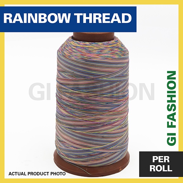 3000 METERS Rainbow Multicolor Thread sinulid cross stitch weaving ...