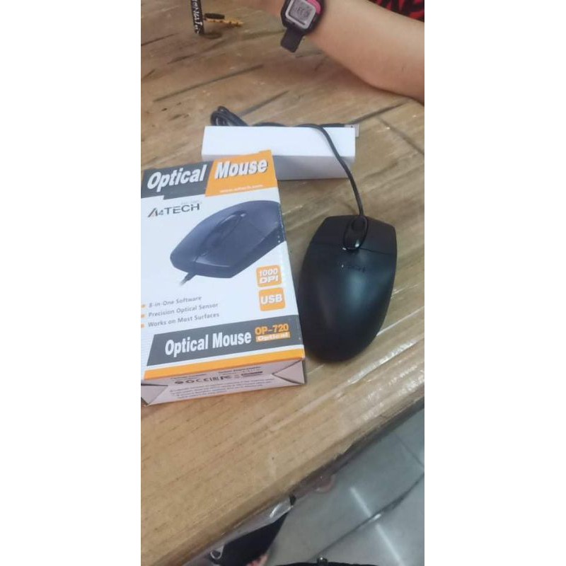 A4Tech OP-720 Optical USB Mouse (Black) | Shopee Philippines