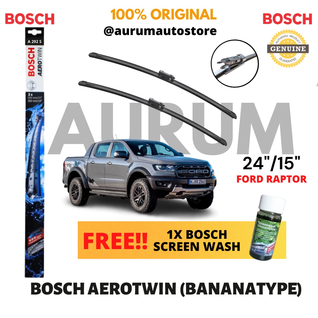 Bosch Aerotwin Wiper blade set for Ford Raptor (24/15) 2pcs | Shopee Philippines