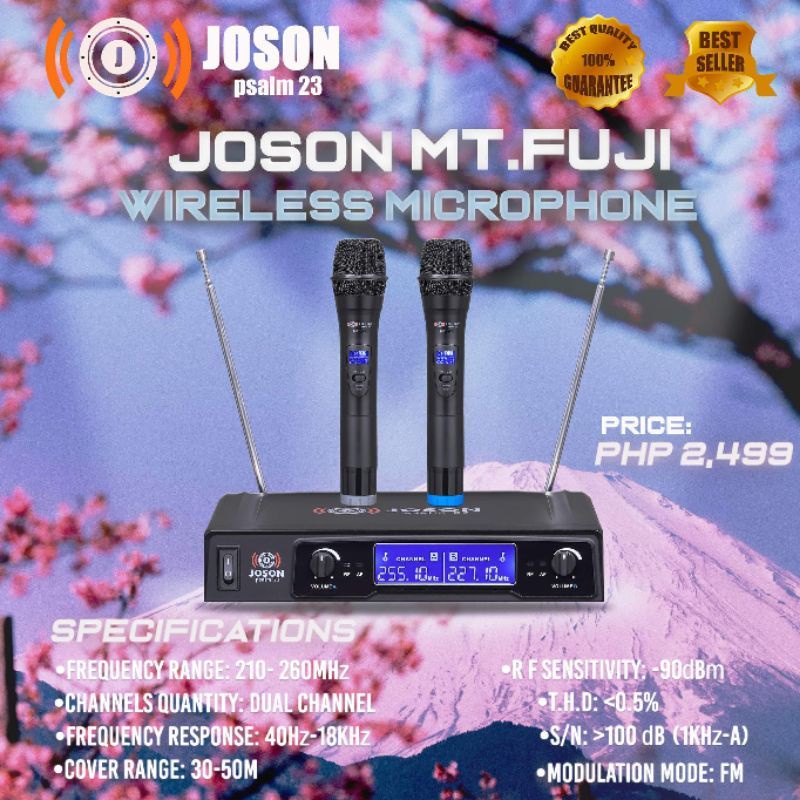 Joson MT. Fuji Wireless Microphone Original | Shopee Philippines