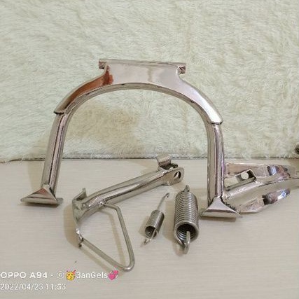 YAMAHA NMAX V2 STAINLESS SIDE AND CENTER STAND WITH STAINLESS SPRING ...