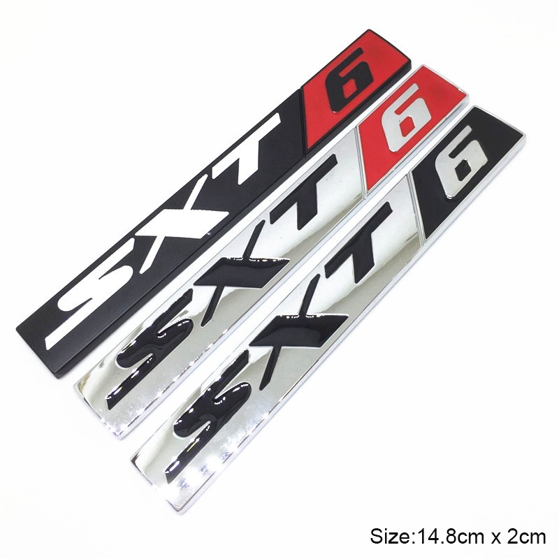 3D Metal Chrome SXT6 SXT 6 Emblem Badge Car stickers Auto Decor Trunk ...