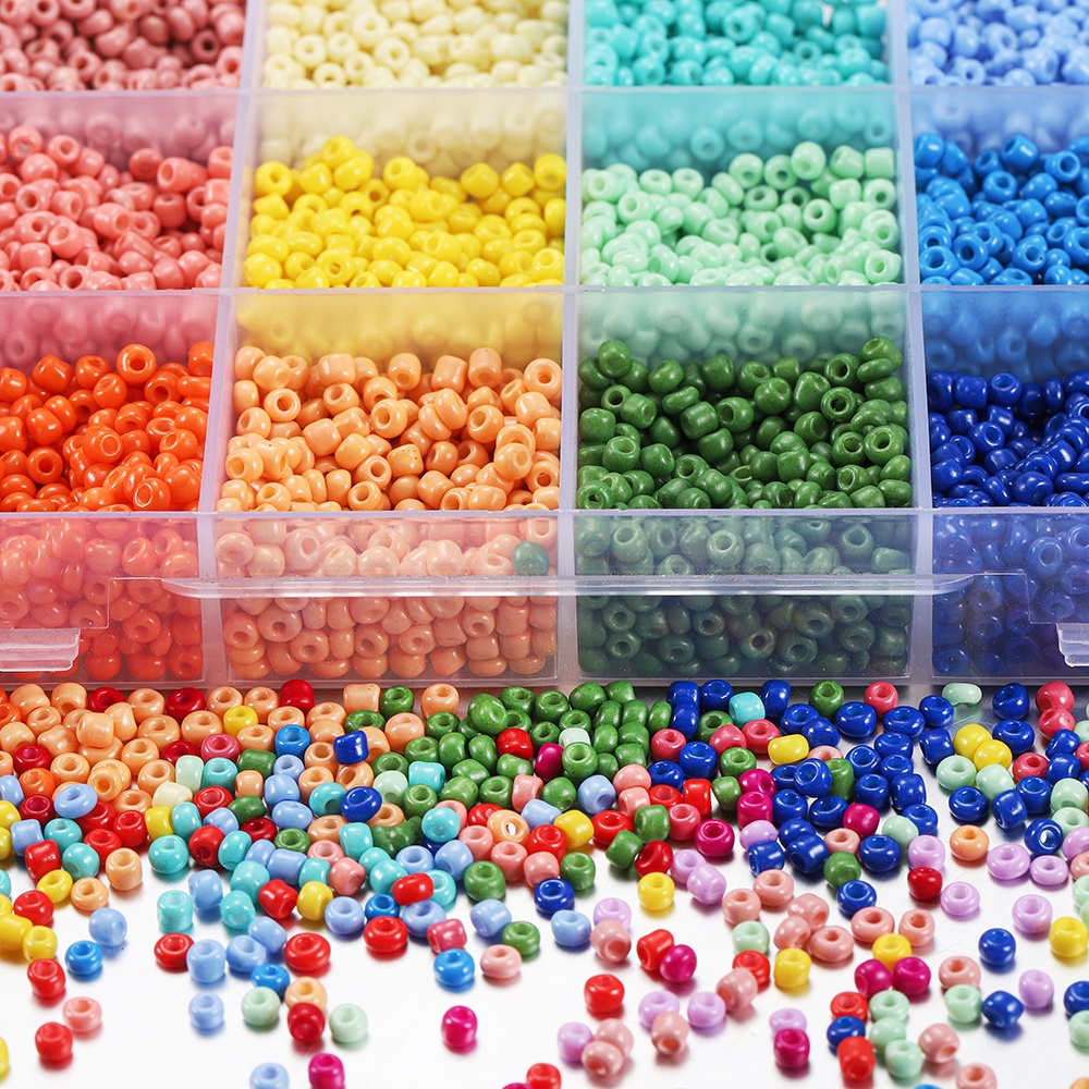 St.Kunkka 3mm*18 Grids 14000 Pcs beads set Fruit Color Sand Grain Beads ...