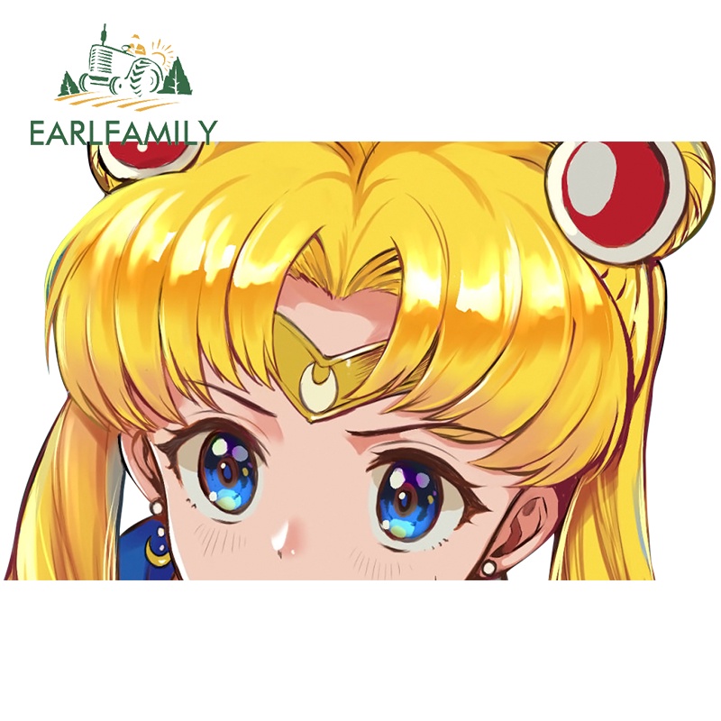 EARLFAMILY 13cm x 8cm Sailor Moon Car Sticker Interesting Waterproof ...