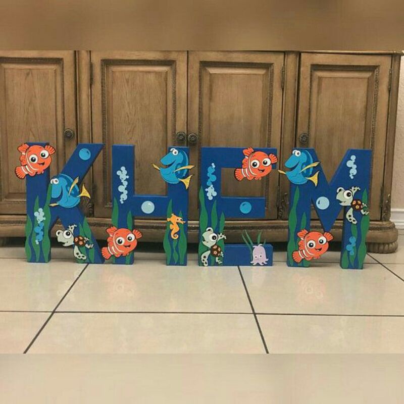 Finding Nemo theme 6 inches letter standee | Shopee Philippines