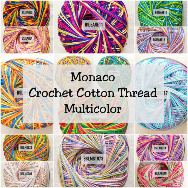 1pc 3ply Monaco Thread Entry 2 - 100% Mercerized Cotton Multicolor Sold ...