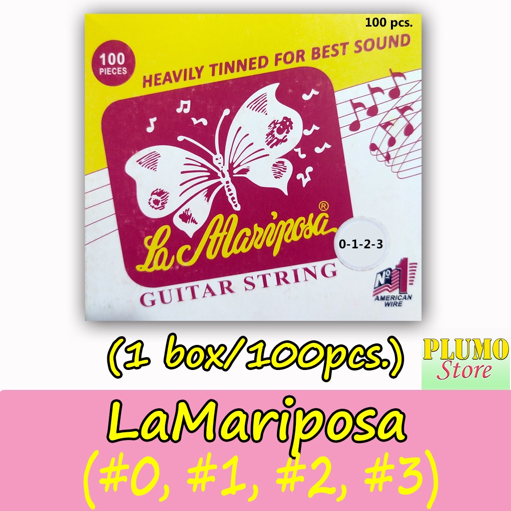 La Mariposa Guitar Strings (#0/#1/#2/#3) (per BOX/100pcs.) | Shopee ...