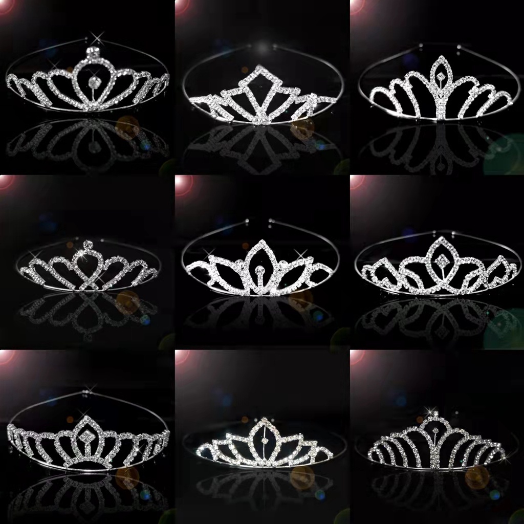 BH Diamondcrowns Gold Bridal Crown Tiara Wedding Hair Accessories ...
