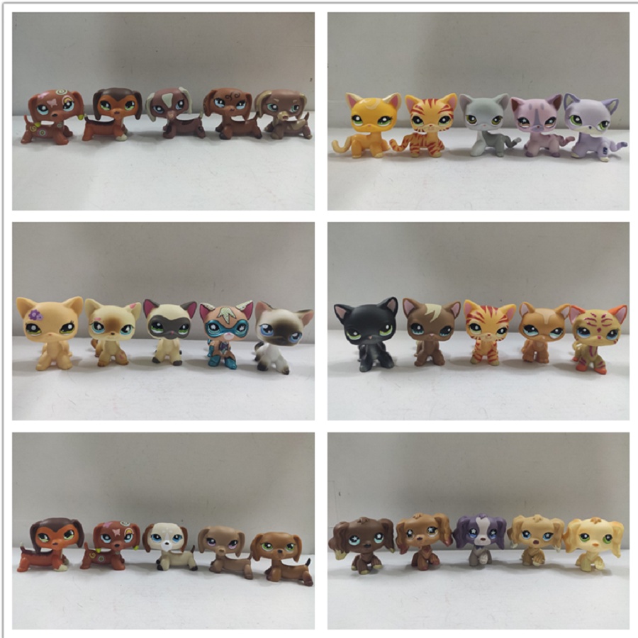 Littlest Pet Shop 5 Pcs / Lot Lps Of Toy Pet Dog & Cat Action Figure ...