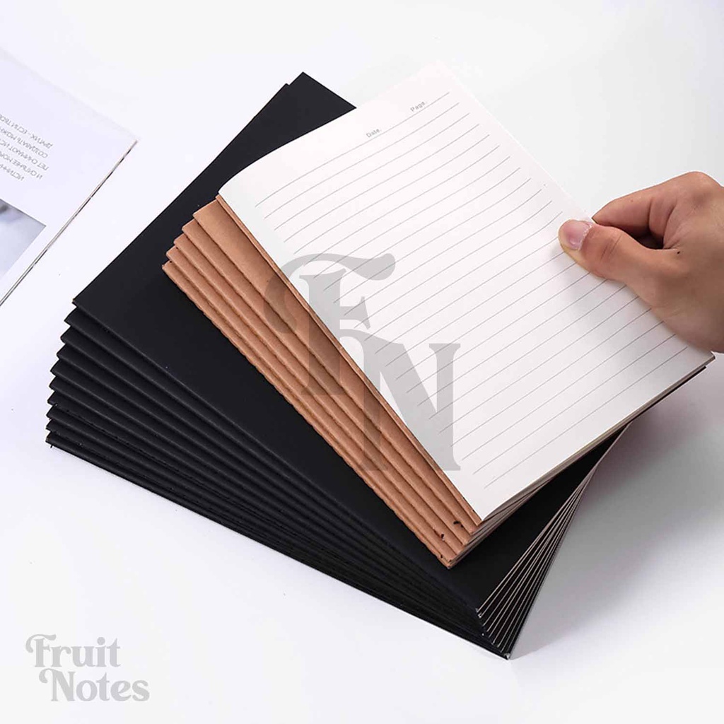 [CLEARANCE] NB003 40 sheets A5 Kraft/ Black Notebook | Shopee Philippines