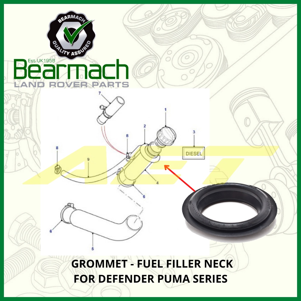Fuel Filler Neck Rubber / Grommet is suitable for Land Rover Td5 and 2. ...