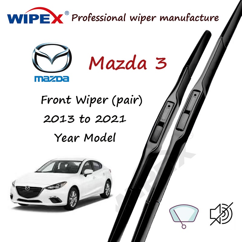 Mazda 3 Front Wiper Blade 18+24 Set/Pair for 2013 to 2021 Year Model ...