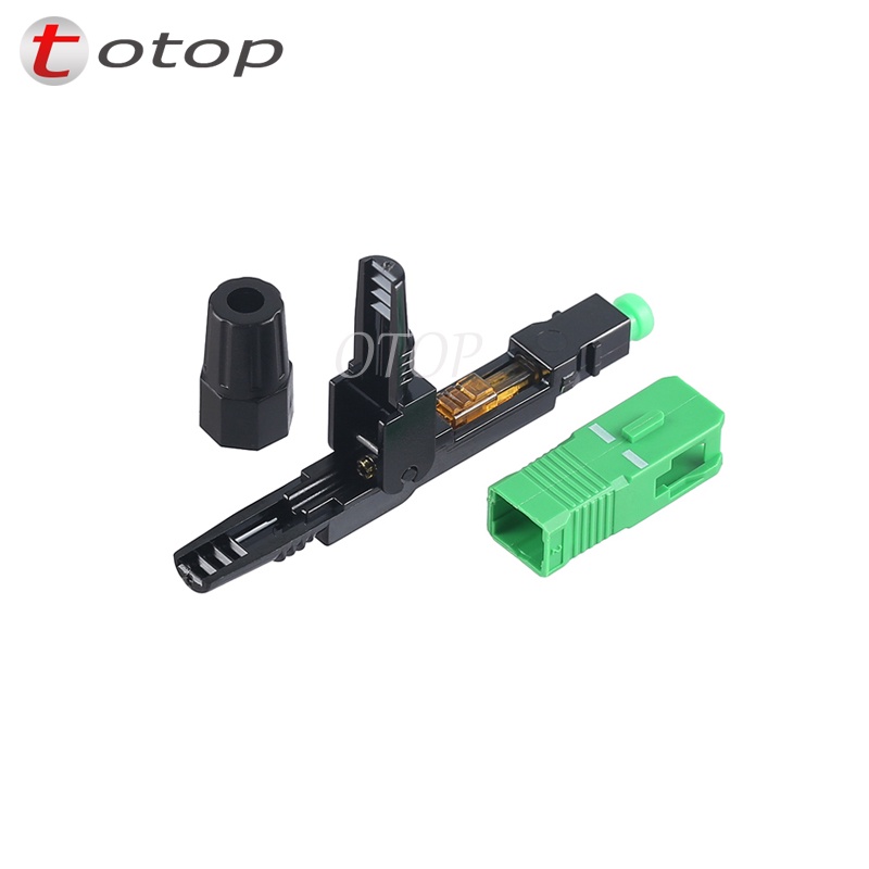50PCS SC/APC SC UPC fiber optic Single-mode FTTH Fiber Optic quick Connector Fiber Optic Fast ...
