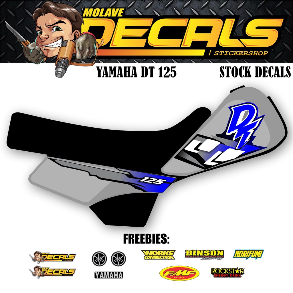 YAMAHA DT 125 STOCK DECALS | HIGH QUALITY | HD PRINT | Shopee Philippines