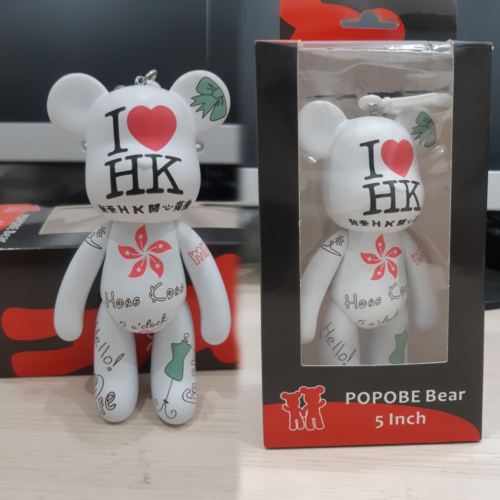 Genuine 5-inch Popobe Bear toy model, extremely cute white Hong Kong ...