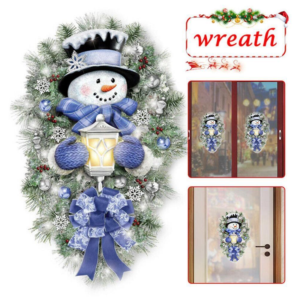Christmas Sticker Snowman Glass/Door/Window/Showcase/Room decoration ...