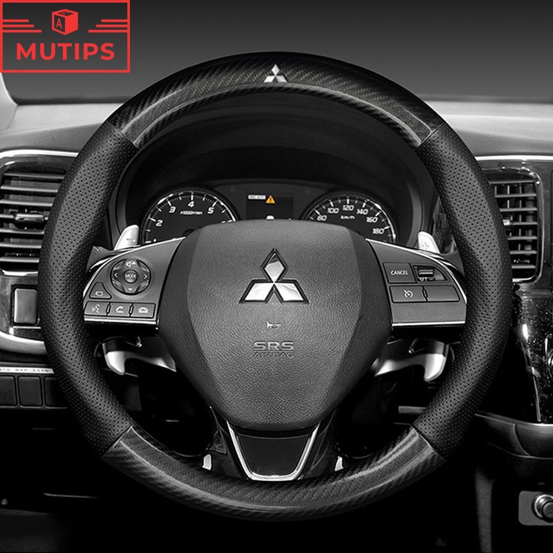 Mitsubishi Car carbon fiber leather steering wheel cover for Adventure ...