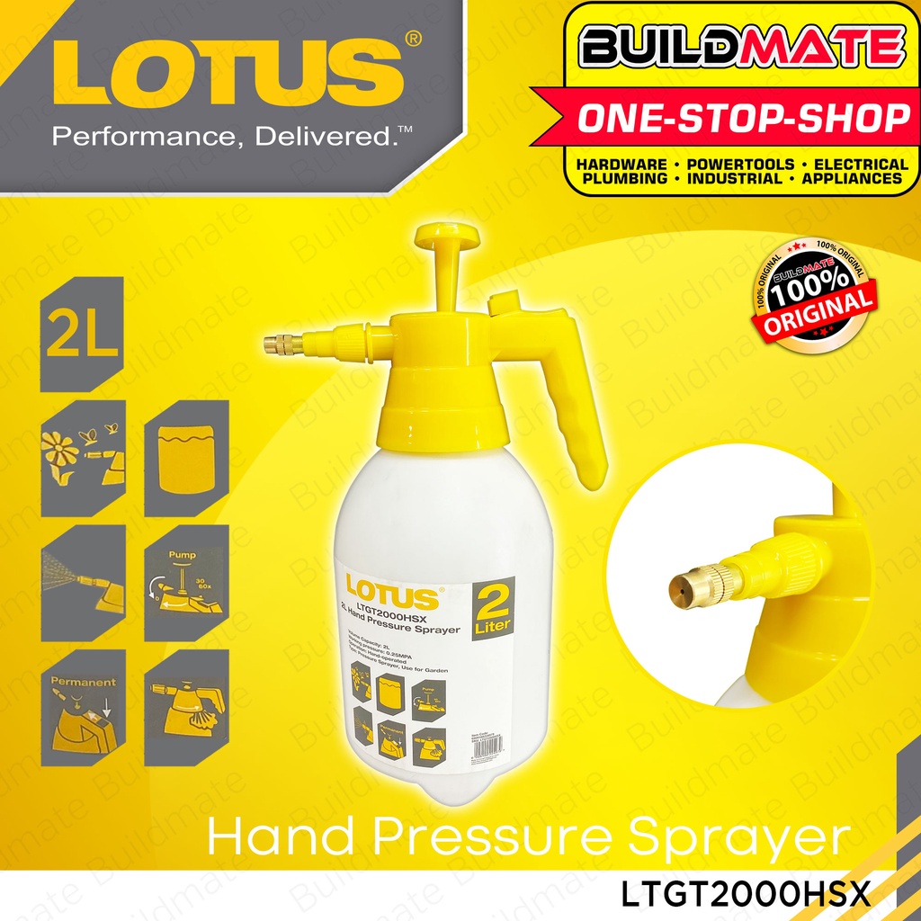 LOTUS 2L Hand Spray Sprayer Manual LTGT2000HSX •BUILDMATE• LHT LUTOS ...