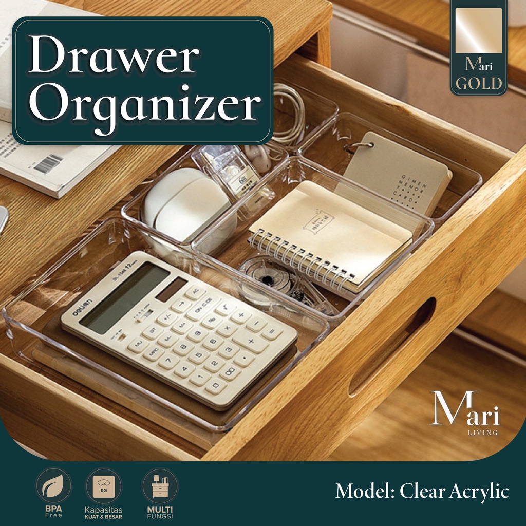 Multipurpose Acrylic Tray Divider Organizer Drawer - Acrylic Storage ...