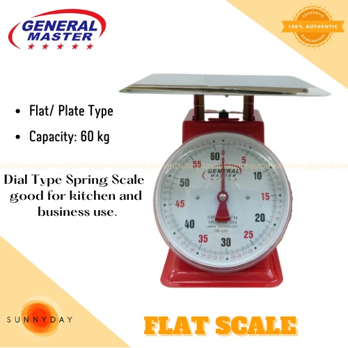 General Master Dial Weighing Scale 60kg Flat (kilohan) | Shopee Philippines