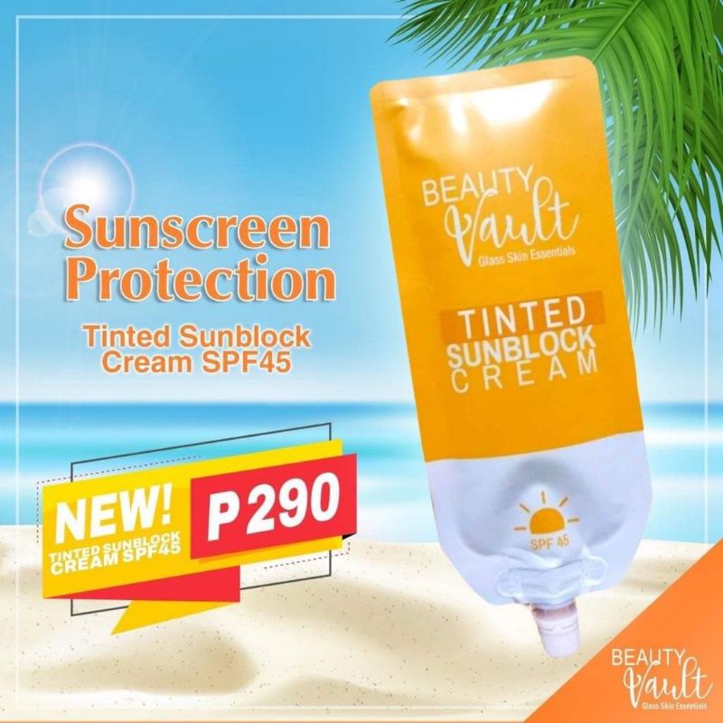 SS | Beauty Vault Tinted Sunblock Cream 50g / Premium sunblock | Shopee ...