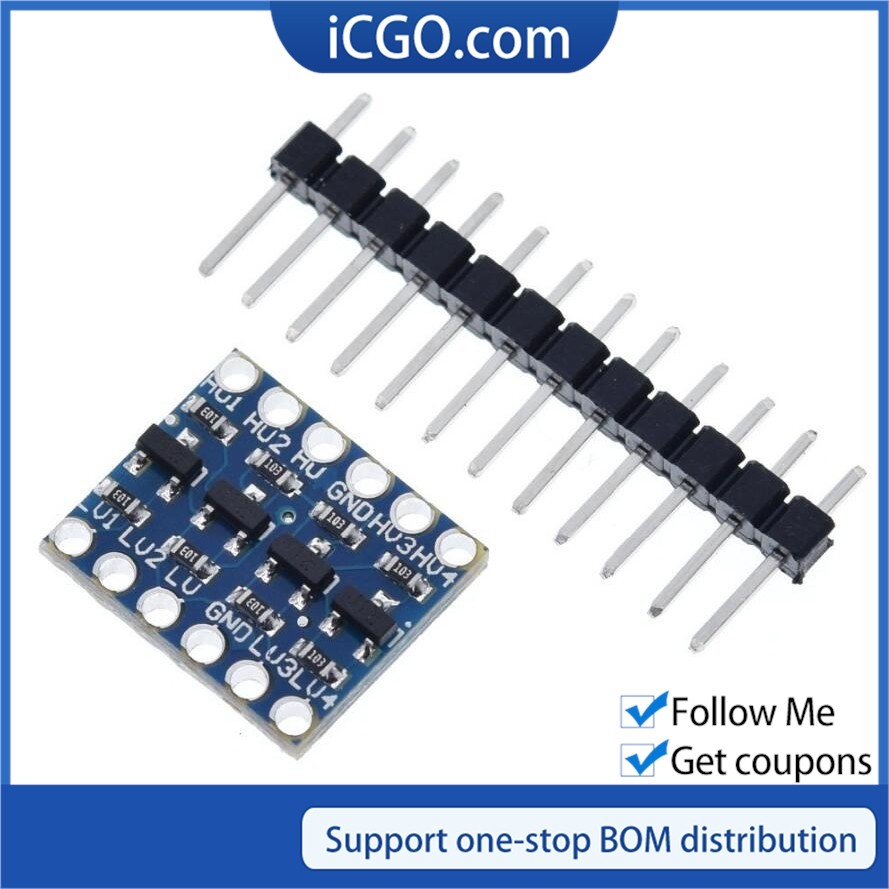 4 channel IIC I2C Logic Level Converter Bi-Directional Module 5V to 3 ...