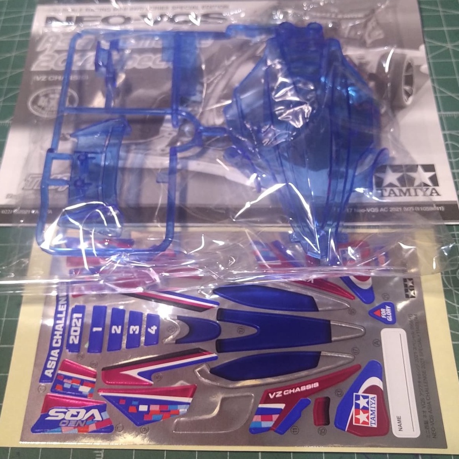 Tamiya Neo VQS Clear Blue Cowl with sticker - loose parts | Shopee ...