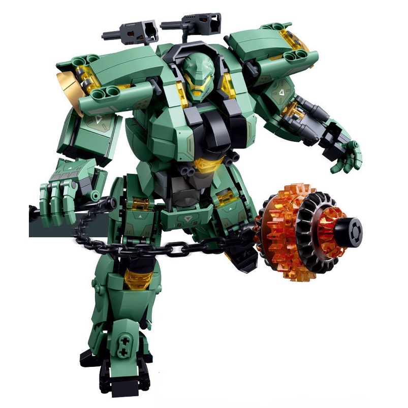 542PCS MOC Cartoon Comic Robot Mecha Figure Model Toy Building Block ...