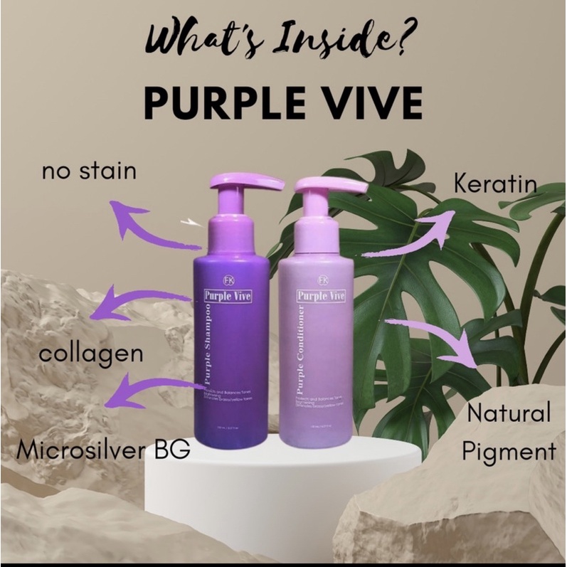 Original Organic Purple Vive Shampoo and Conditioner | Shopee Philippines