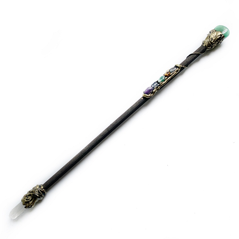 Home Decoration Long Wood Stick Crafts Witch Magic Stick Wand Clear ...