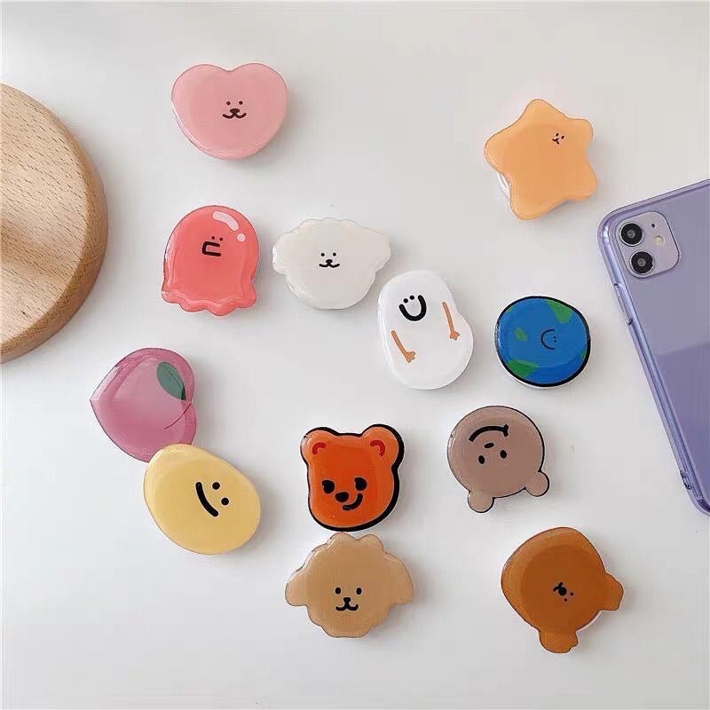 Cute Shape Character Popsocket Cute Shape Star Ghost Squid Bear Peach ...