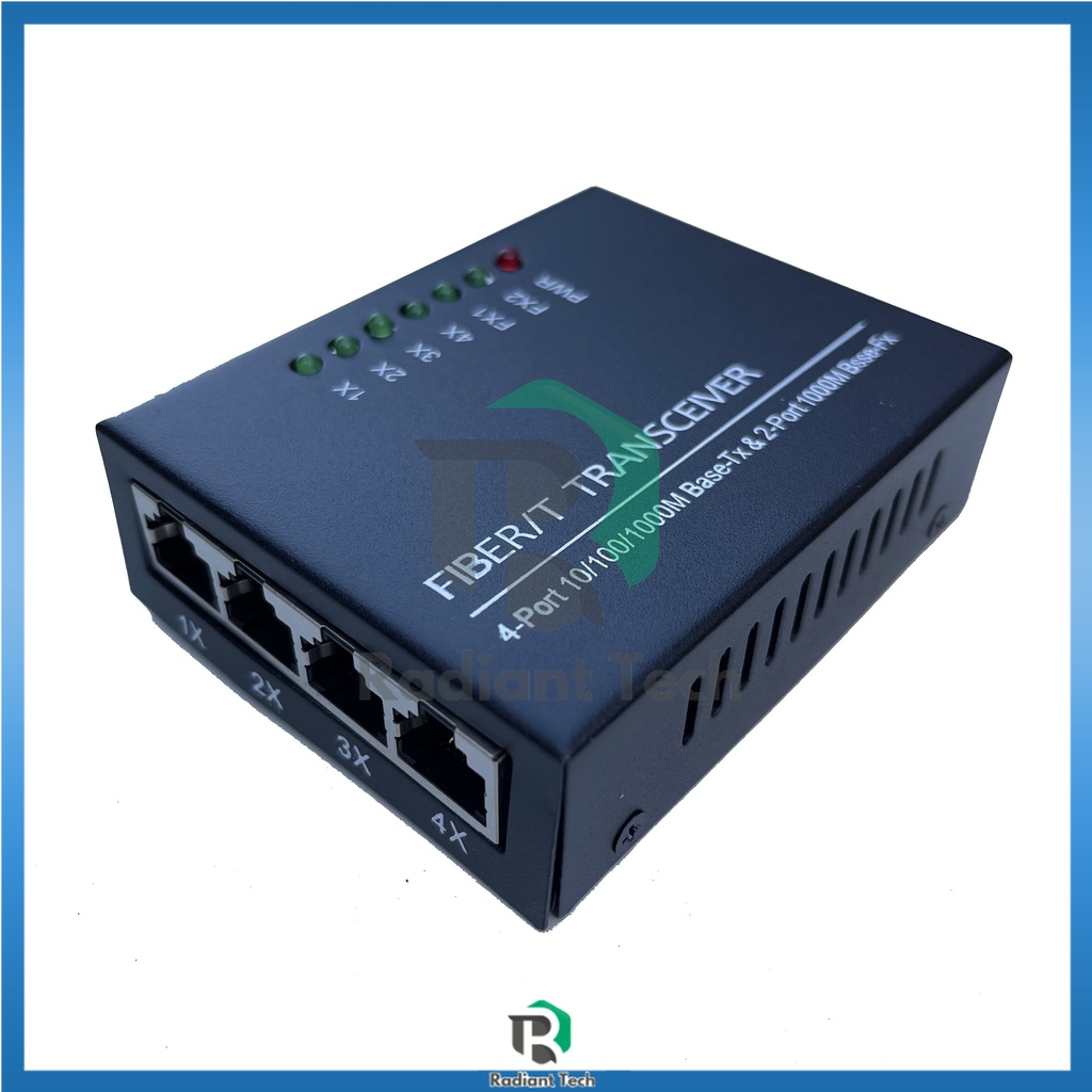 Gigabit Fiber Switch 2 SC Port 4 RJ45 Port 10/100/1000M 2F4E Media ...