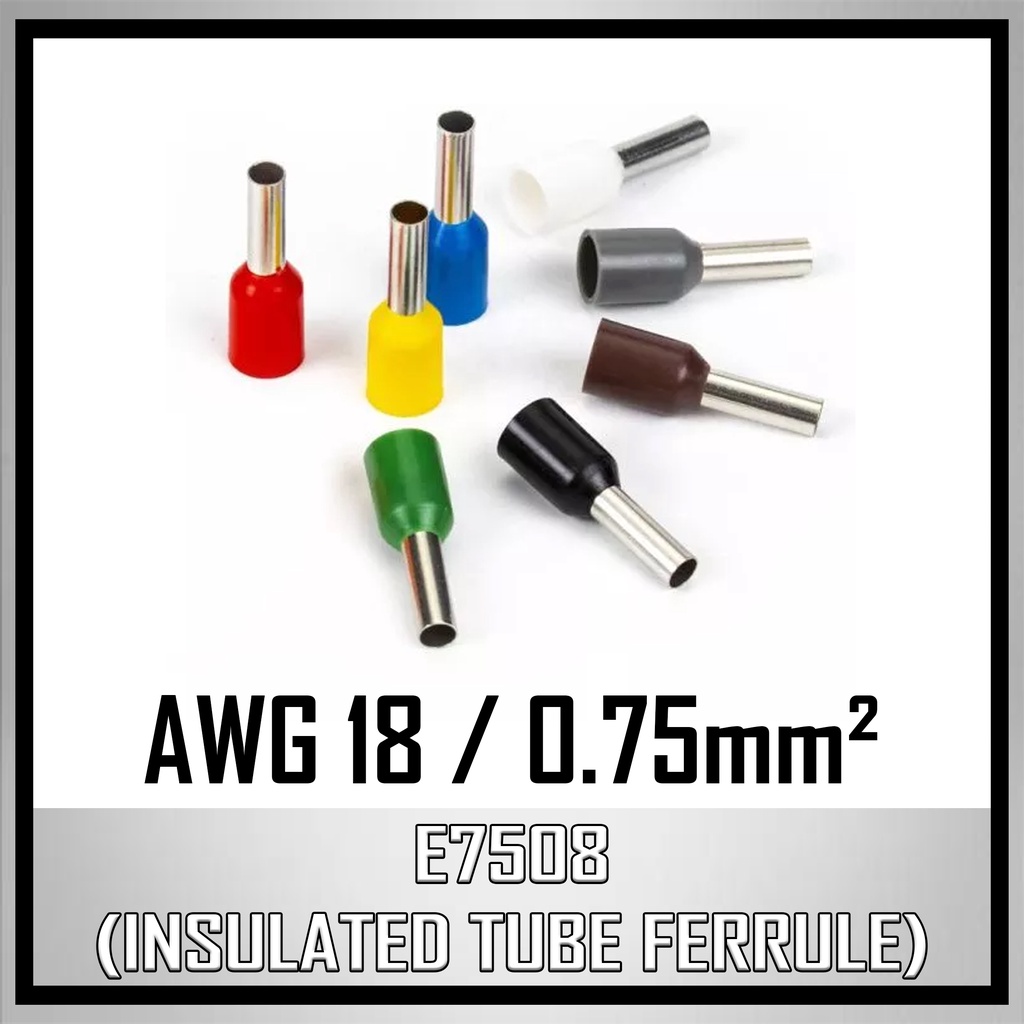 FERRULE 100PCS PER PACK (0.5mm,0.75mm,1mm,2.5mm,4mm,6mm) | VAT INCLUDED ...