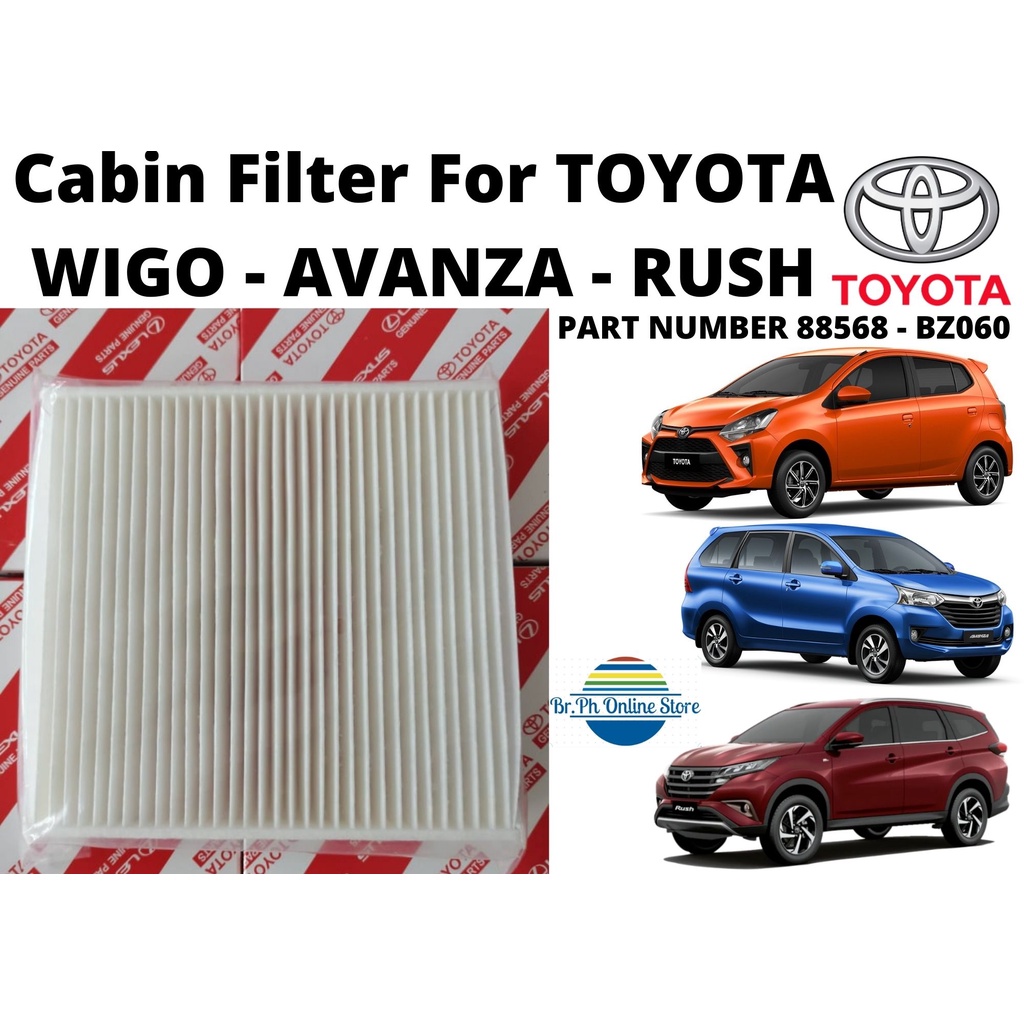 CABIN AIRCON FILTER FOR WIGO 2012 to 2022 / AVANZA 2011 to 2022 / RUSH ...