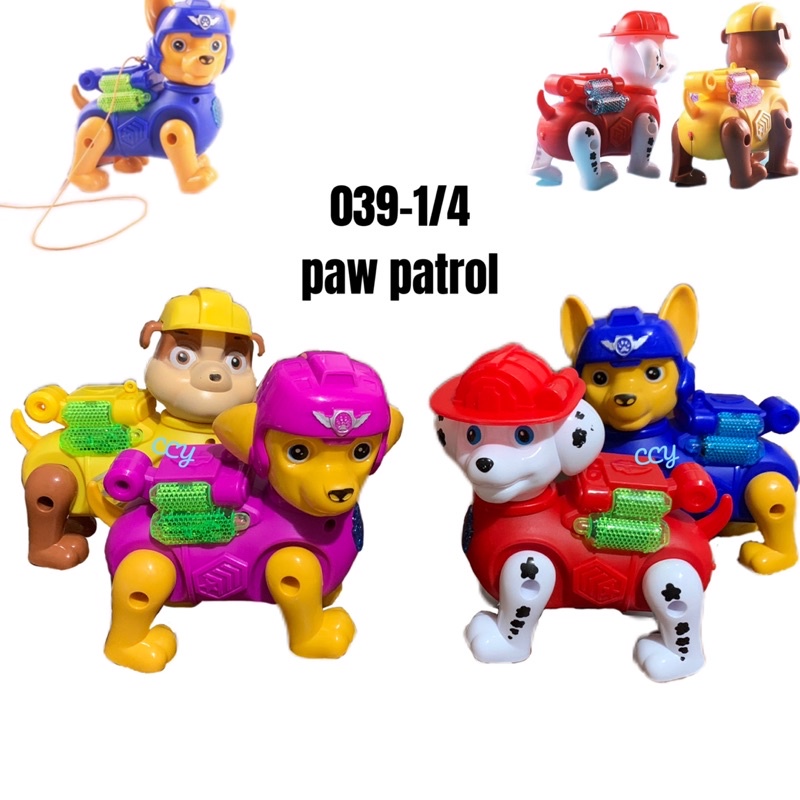 Battery traction rope paw patrol toy walkable light music toy gift ...