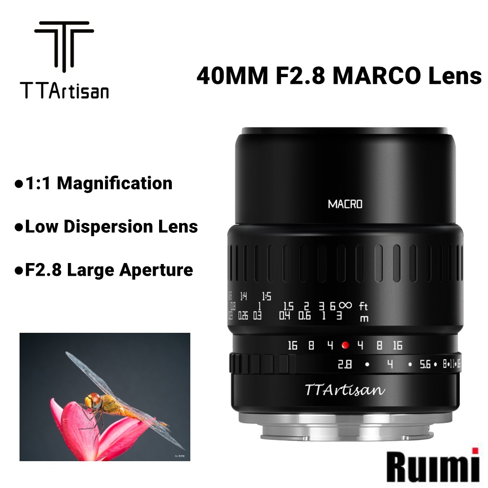 TTArtisan 40mm F2.8 APS-C Manual Focus Macro Lens for E /X /M /M43 /Z ...