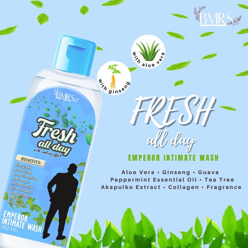 BMRS Fresh All Day EMPEROR INTIMATE MASCULINE WASH 150ml Long Lasting ...