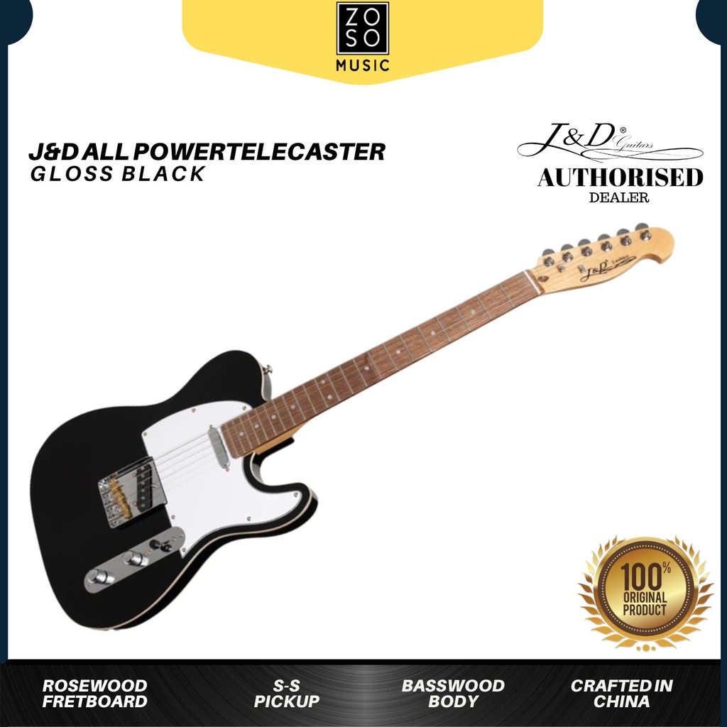 J&D TL AP (ALL POWER) TELECASTER ELECTRIC GUITAR WITH WILKINSON ...