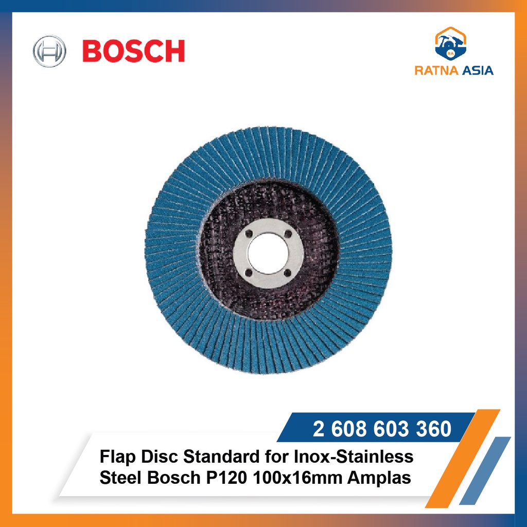 Flap Disc Standard for Inox-Stainless Steel Bosch P120 100x16mm ...