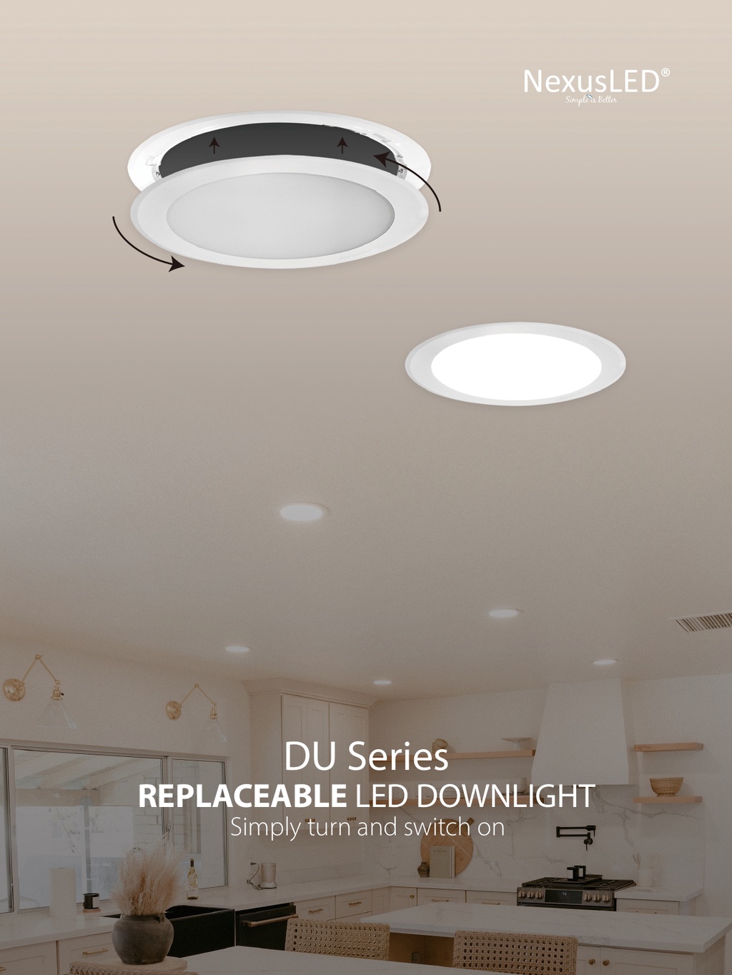 Nexus LED 15W Round Downlight Recessed 6 Inch Frame Daylight Coolwhite ...