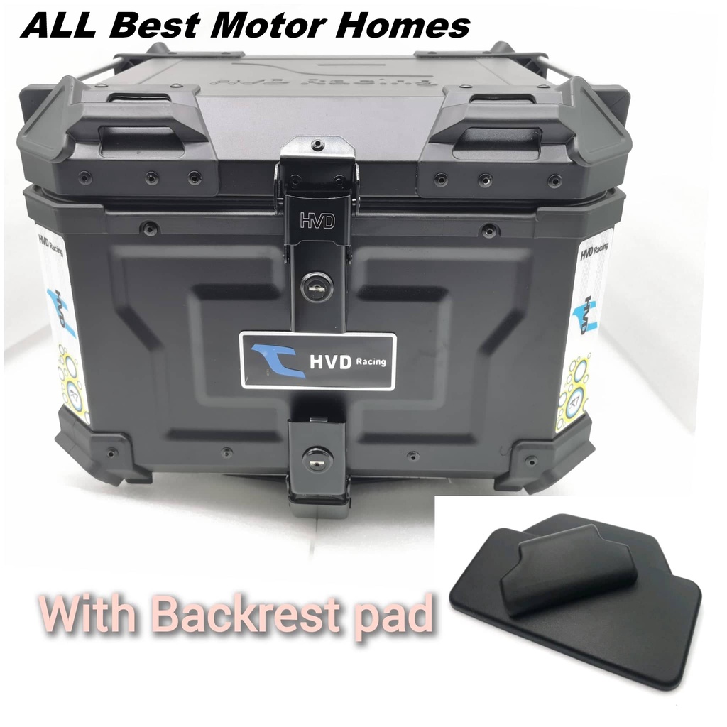 Top Box Alloy 45L/55L wITH Backrest PAD HvD Racing | Shopee Philippines