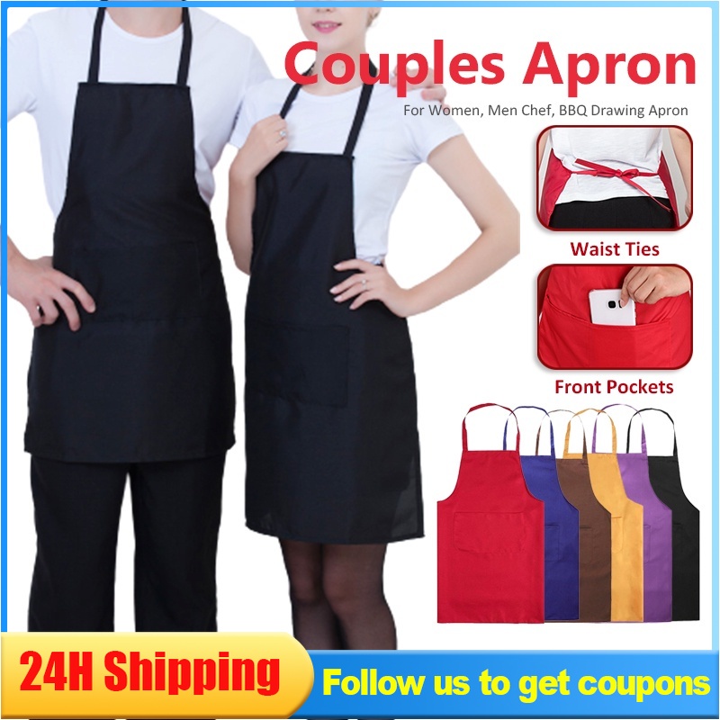Kitchen Apron Waterproof Apron Coffee Shop Bib Cooking Aprons BBQ Apron ...