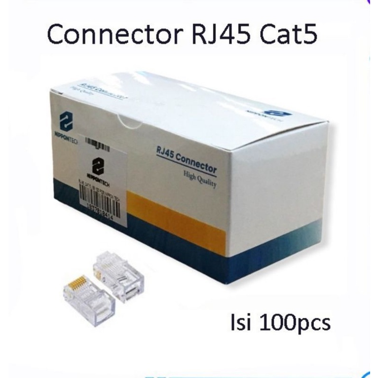 NIPPONTECH Cat 5 RJ45 connector, 100pcs | Shopee Philippines