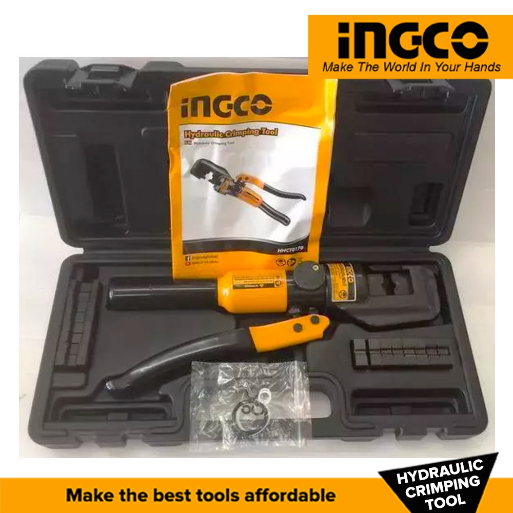 Ingco HHCT0170 Hexagonal Hydraulic Crimping Tool 45KN Cu 4mm – 70mm2 ...