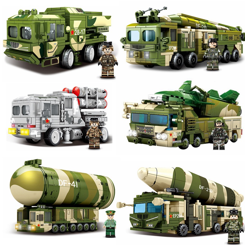 Sembo small particles Military WW2 Anti-aircraft Missile Tank Model ...