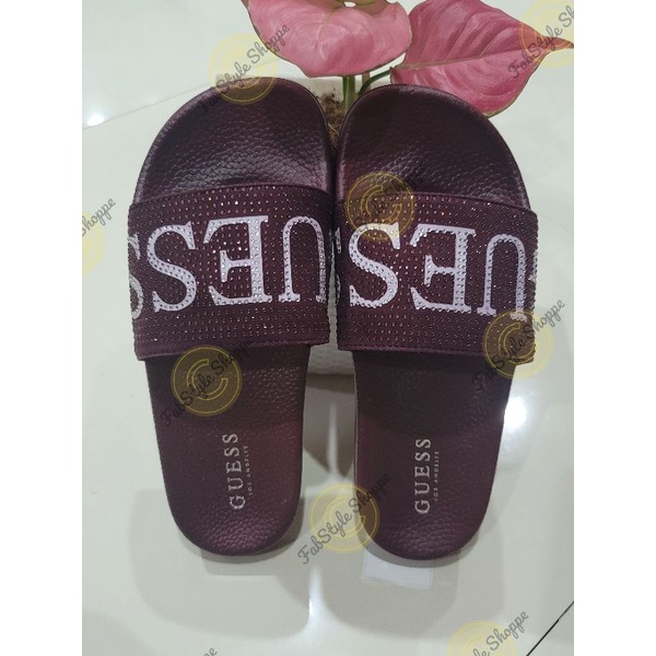 GUESS SASS LOGO POOL SLIDES for WOMEN | Shopee Philippines