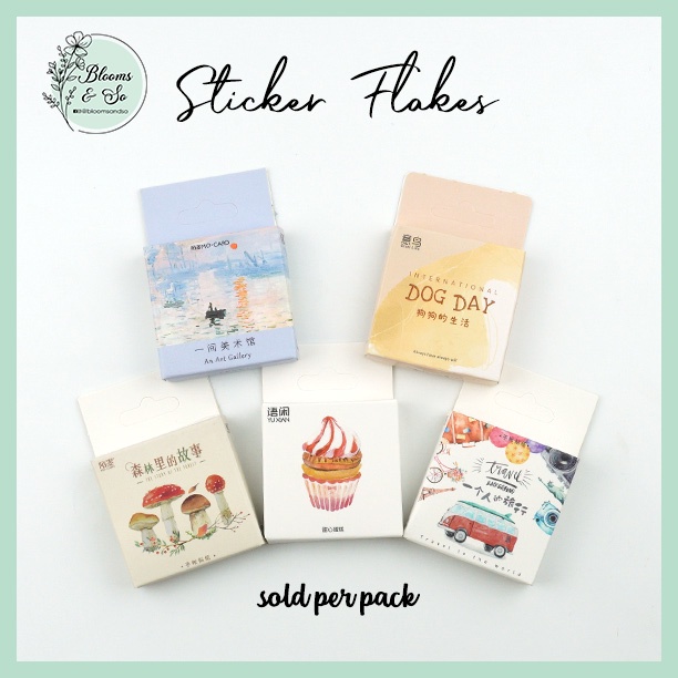 Sticker Flakes 40plus pcs for Journal and Diary | Shopee Philippines