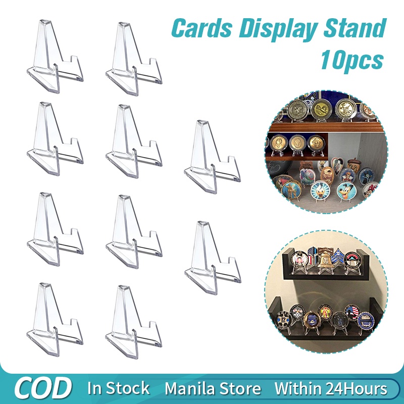 10pcs Coin Stand Acrylic Triangle Display Stands Mini Easel Stands for ...