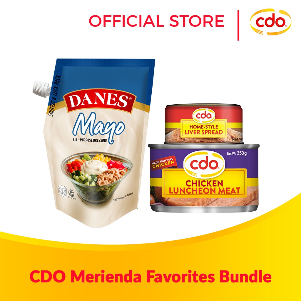 CDO Merienda Bundle (Chinese Style Luncheon 350g + Plain Mayo 220g ...